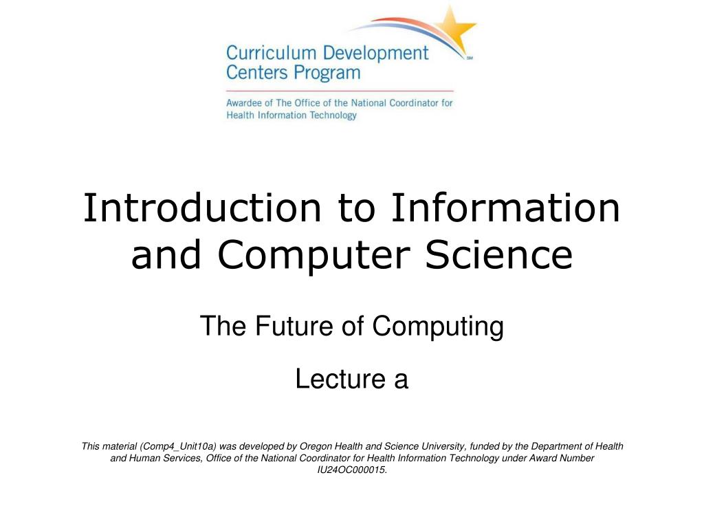 PPT - Introduction to Information and Computer Science PowerPoint ...