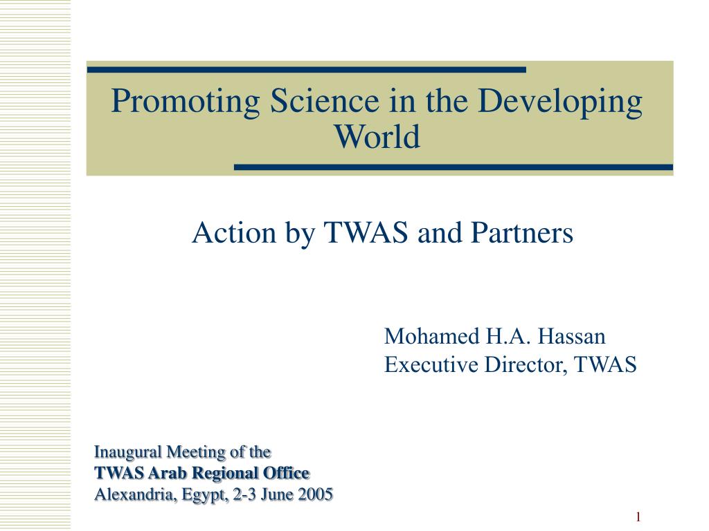 PPT - Promoting Science in the Developing World PowerPoint Presentation ...