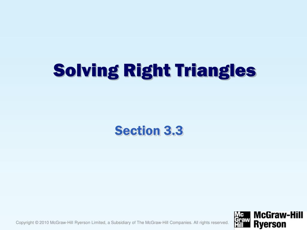 PPT - Solving Right Triangles PowerPoint Presentation, free download ...