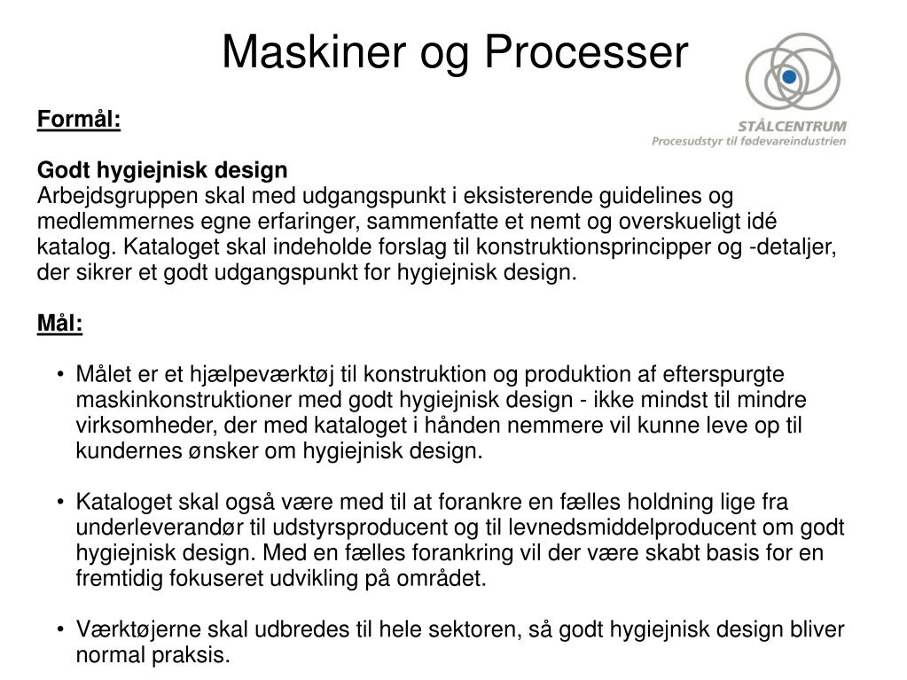 PPT - Maskiner og Processer PowerPoint Presentation, free download - ID ...