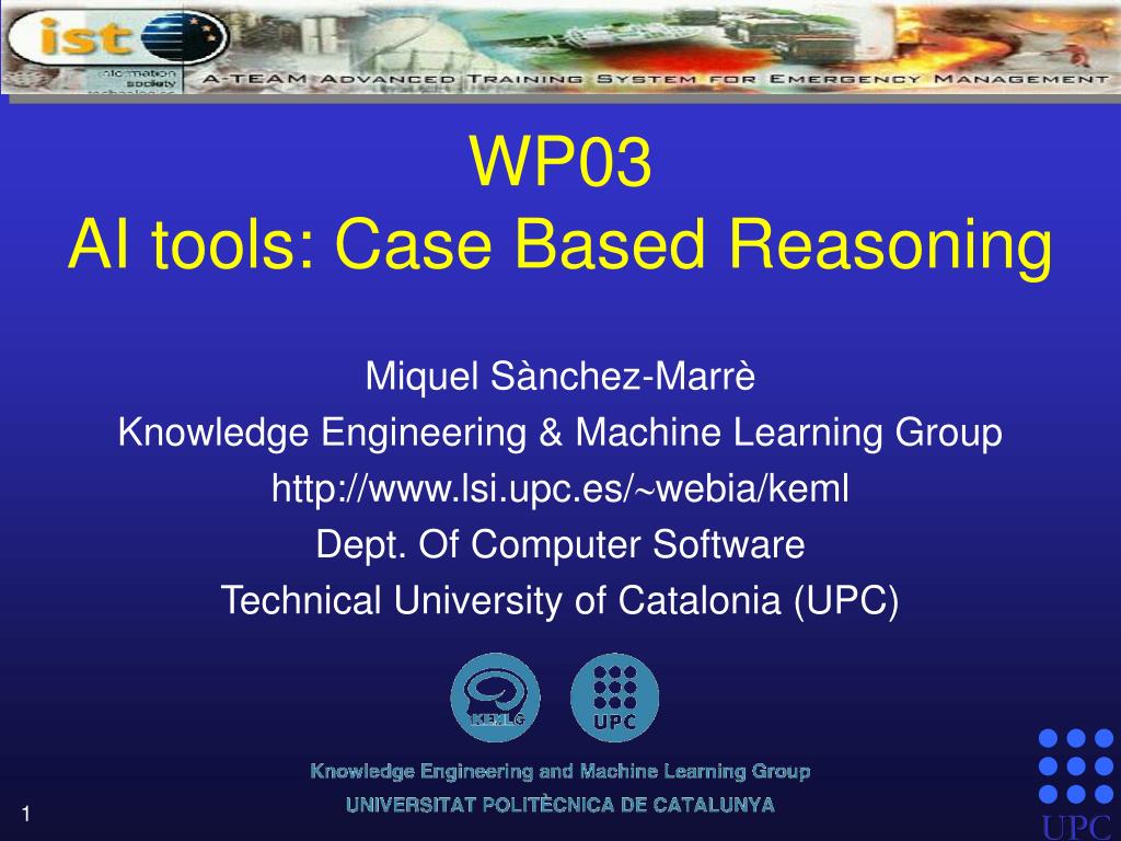 PPT - WP03 AI tools: Case Based Reasoning PowerPoint Presentation, free ...