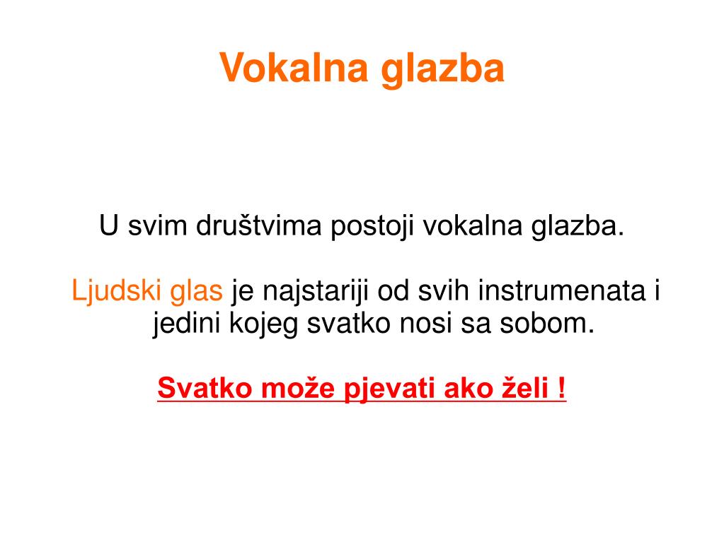 PPT - Vokalna glazba PowerPoint Presentation, free download - ID:5078391