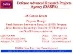 PPT - Defense Advanced Research Project Agency (DARPA) PowerPoint ...