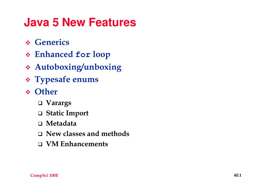 PPT - Java 5 New Features PowerPoint Presentation, free download - ID ...
