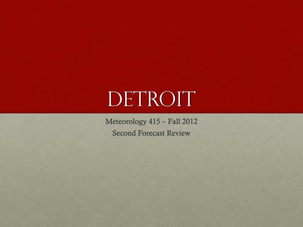 PPT - detroit PowerPoint Presentation, free download - ID:5083632