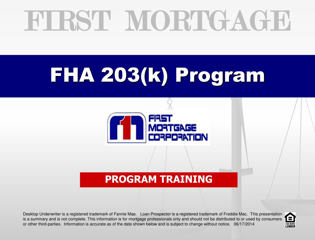 PPT - FHA 203(k) Program PowerPoint Presentation, free download - ID ...