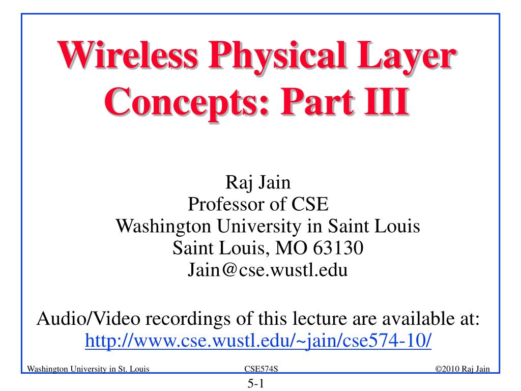 PPT - Wireless Physical Layer Concepts: Part III PowerPoint ...