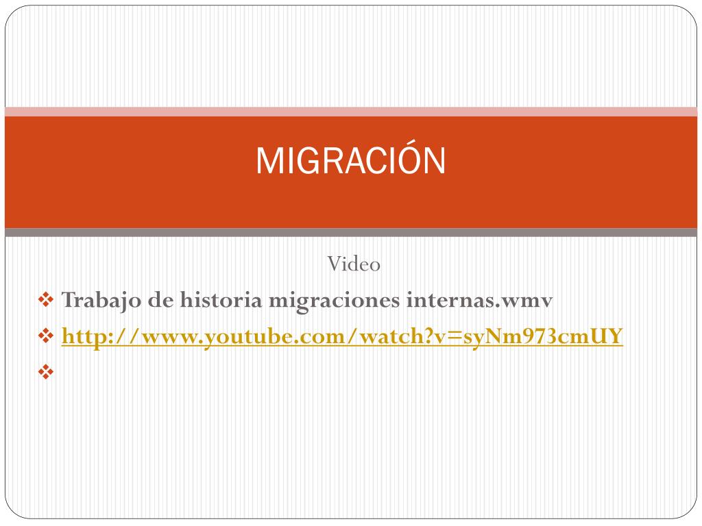 PPT - MIGRACIÓN PowerPoint Presentation, free download - ID:5090038