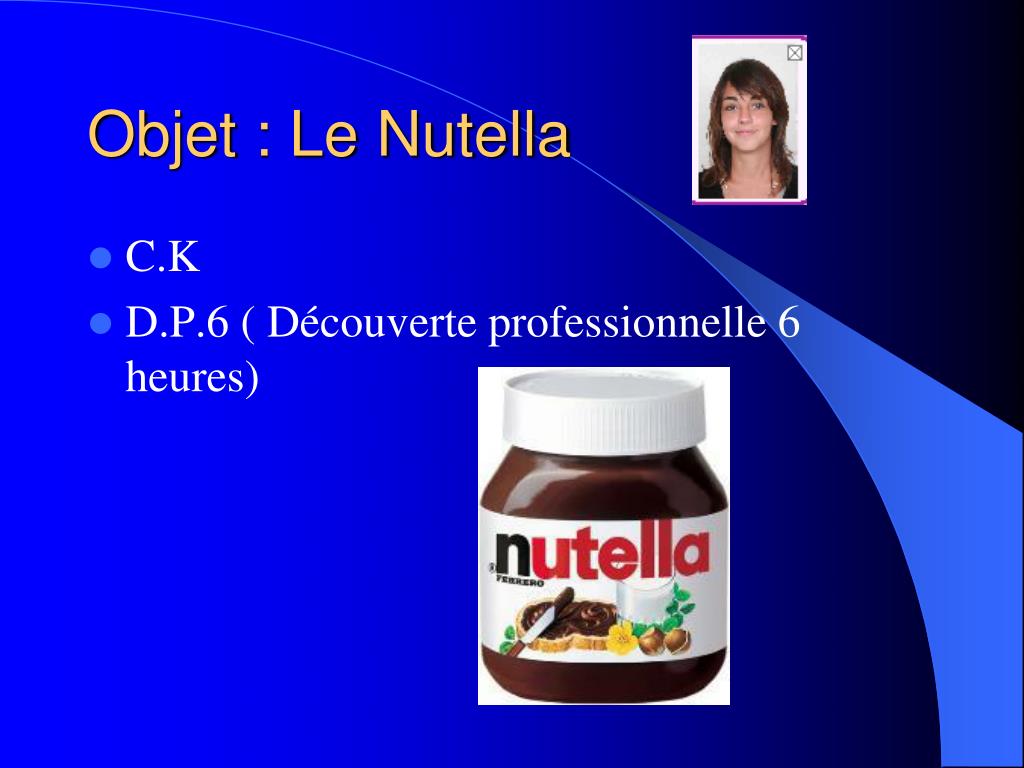PPT - Objet : Le Nutella PowerPoint Presentation, free download - ID ...