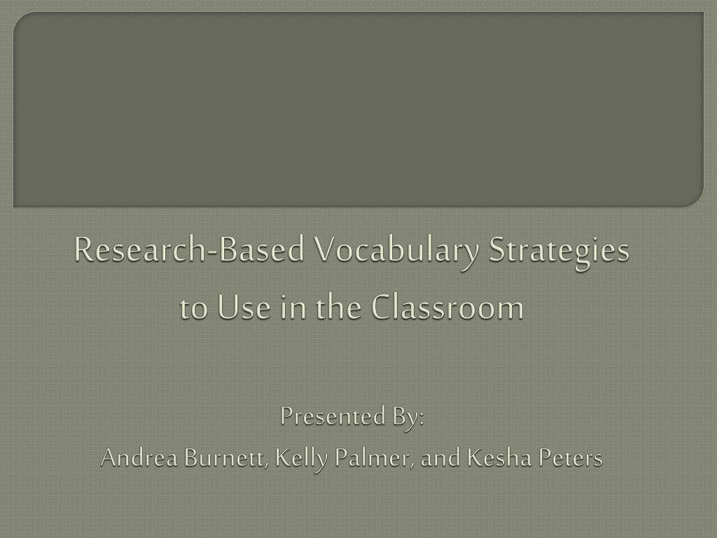 PPT - Effective Vocabulary Instruction PowerPoint Presentation, free ...