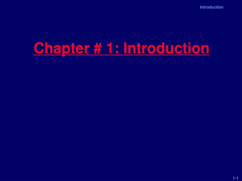 PPT - Chapter # 1: Introduction PowerPoint Presentation, free download ...