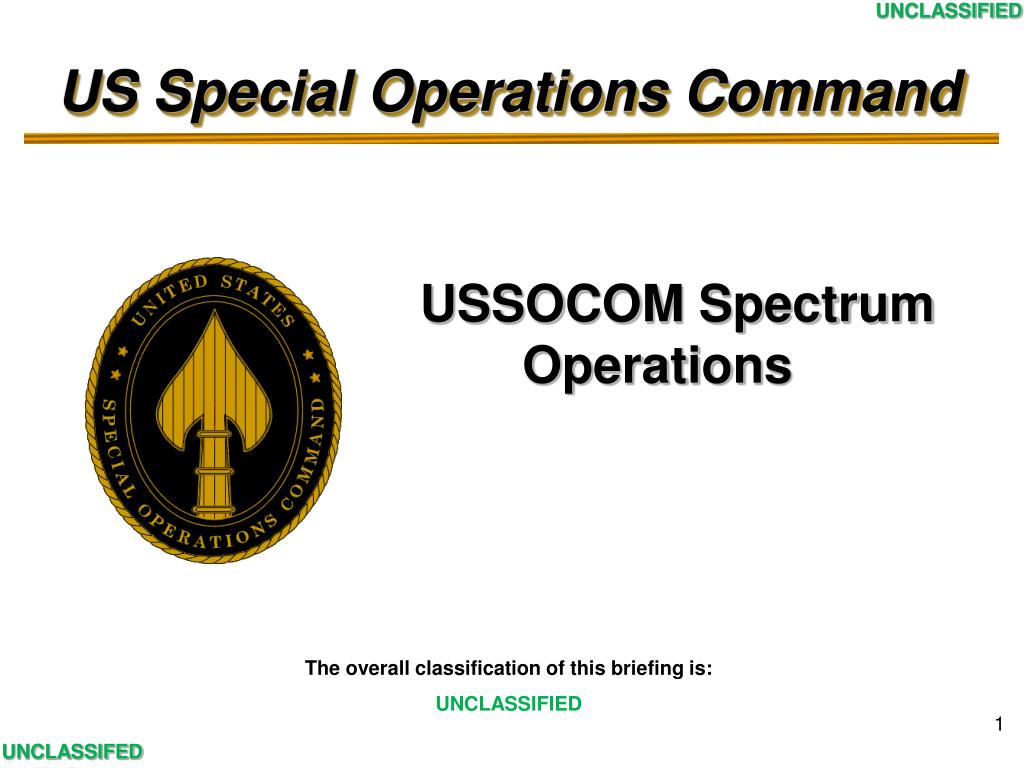 PPT - USSOCOM Spectrum Operations PowerPoint Presentation, free ...