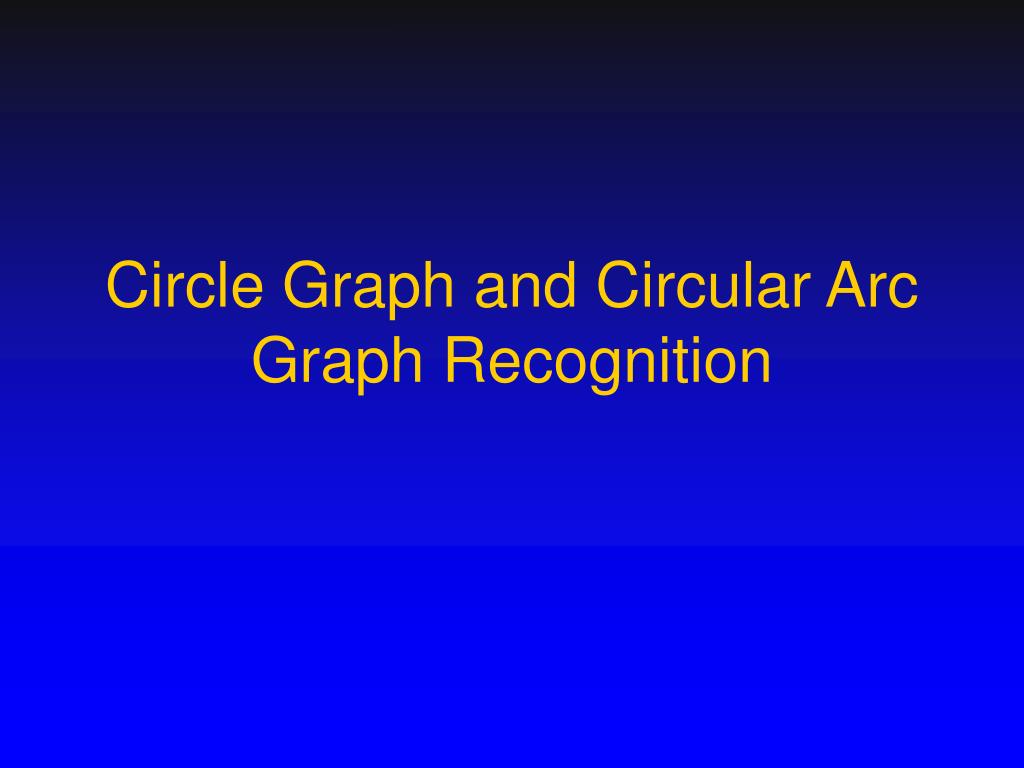 PPT - Efficient Recognition of Circle and Circular Arc Graphs Using ...