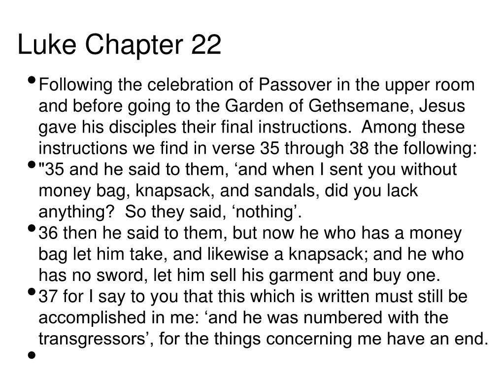 PPT - Luke Chapter 22 PowerPoint Presentation, free download - ID:5097063
