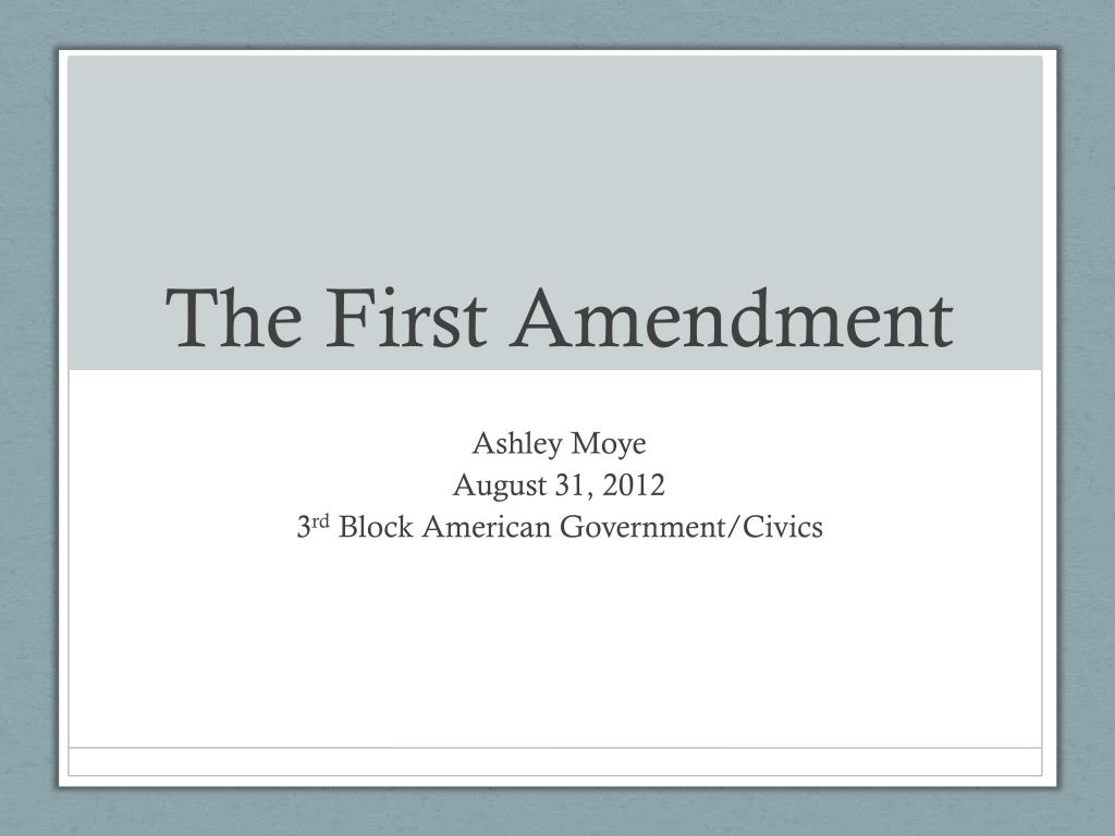 PPT - The First Amendment PowerPoint Presentation, free download - ID ...