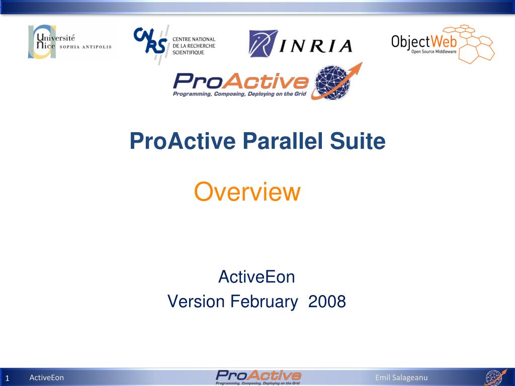 PPT - ProActive Parallel Suite PowerPoint Presentation, free download ...