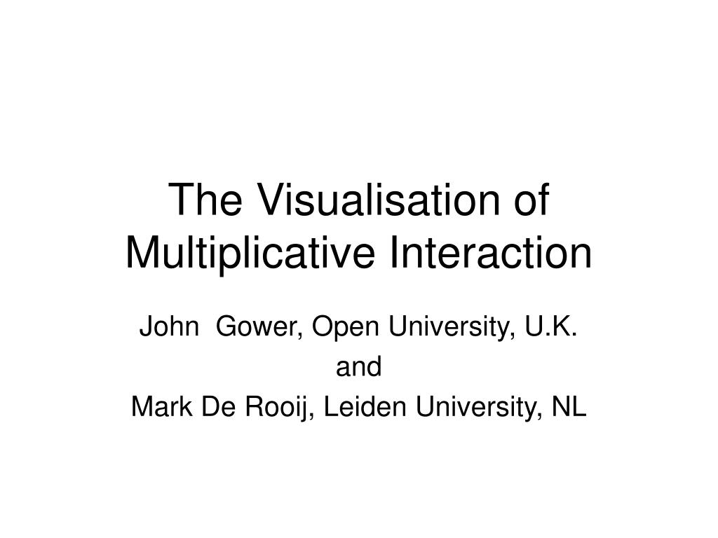 PPT - The Visualisation of Multiplicative Interaction PowerPoint ...