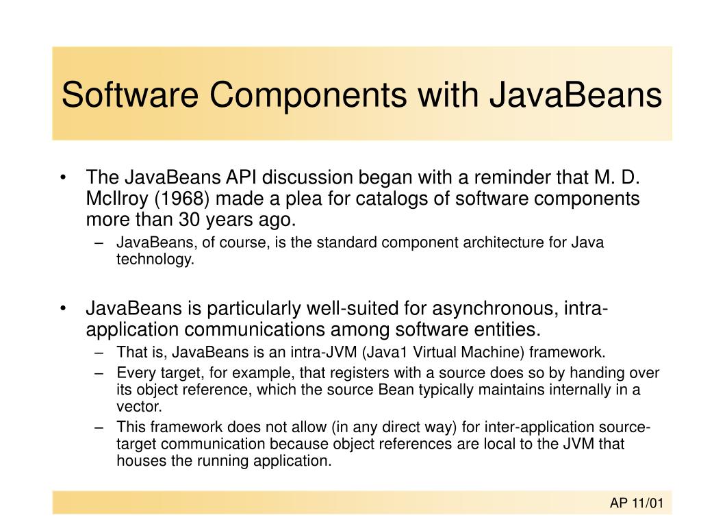 PPT - Software Components with JavaBeans PowerPoint Presentation, free ...