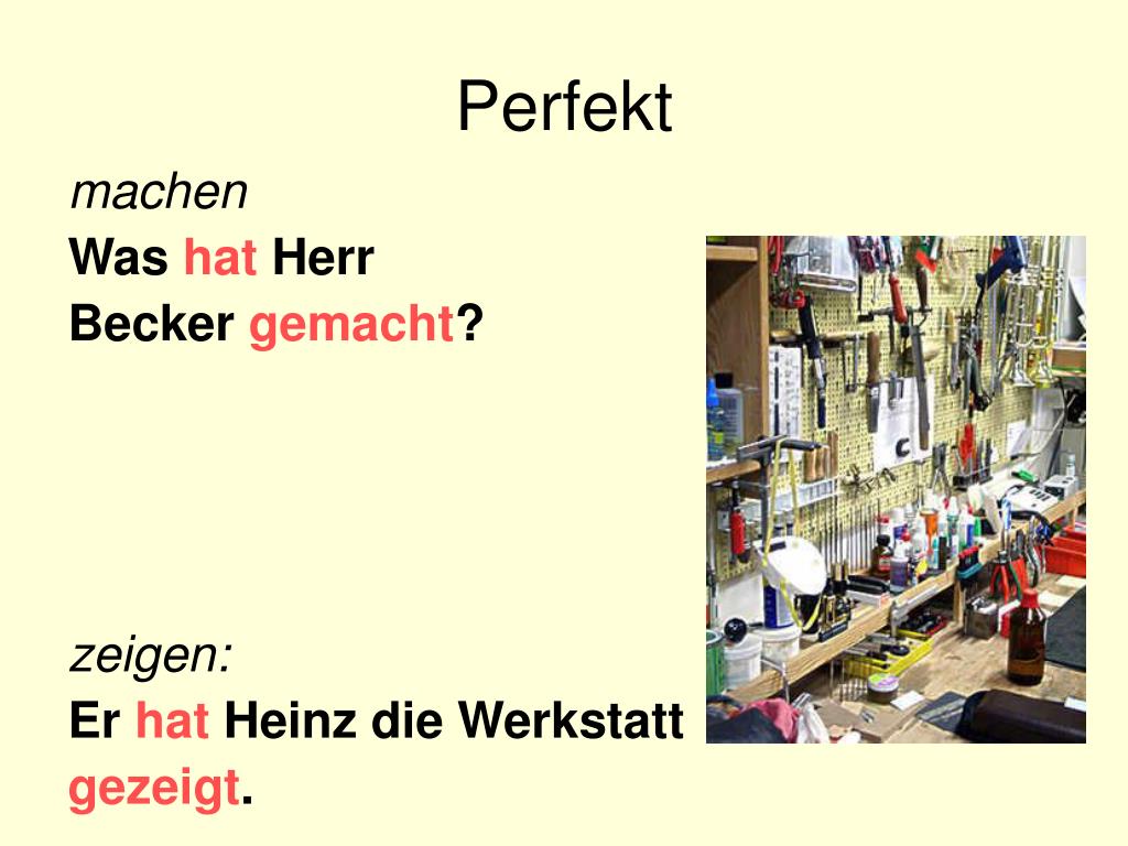 PPT - Perfekt PowerPoint Presentation, free download - ID:5110528