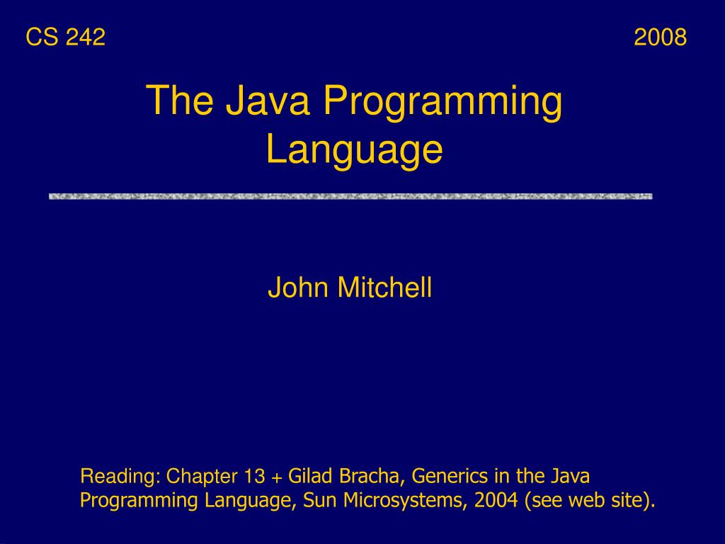 PPT - The Java Programming Language PowerPoint Presentation, free ...