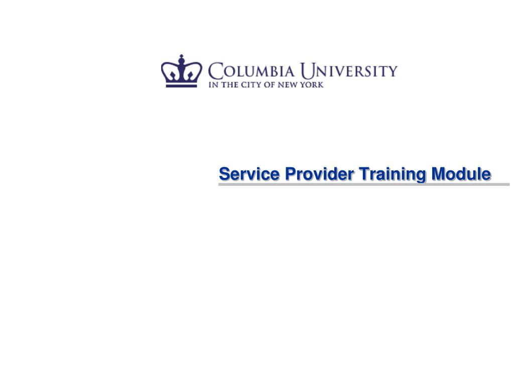 PPT - Service Provider Training Module PowerPoint Presentation, free ...