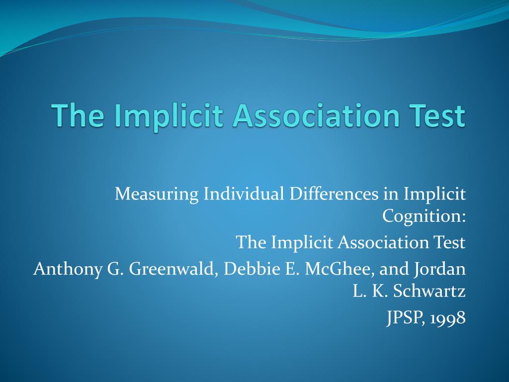 PPT - The Implicit Association Test PowerPoint Presentation, free ...