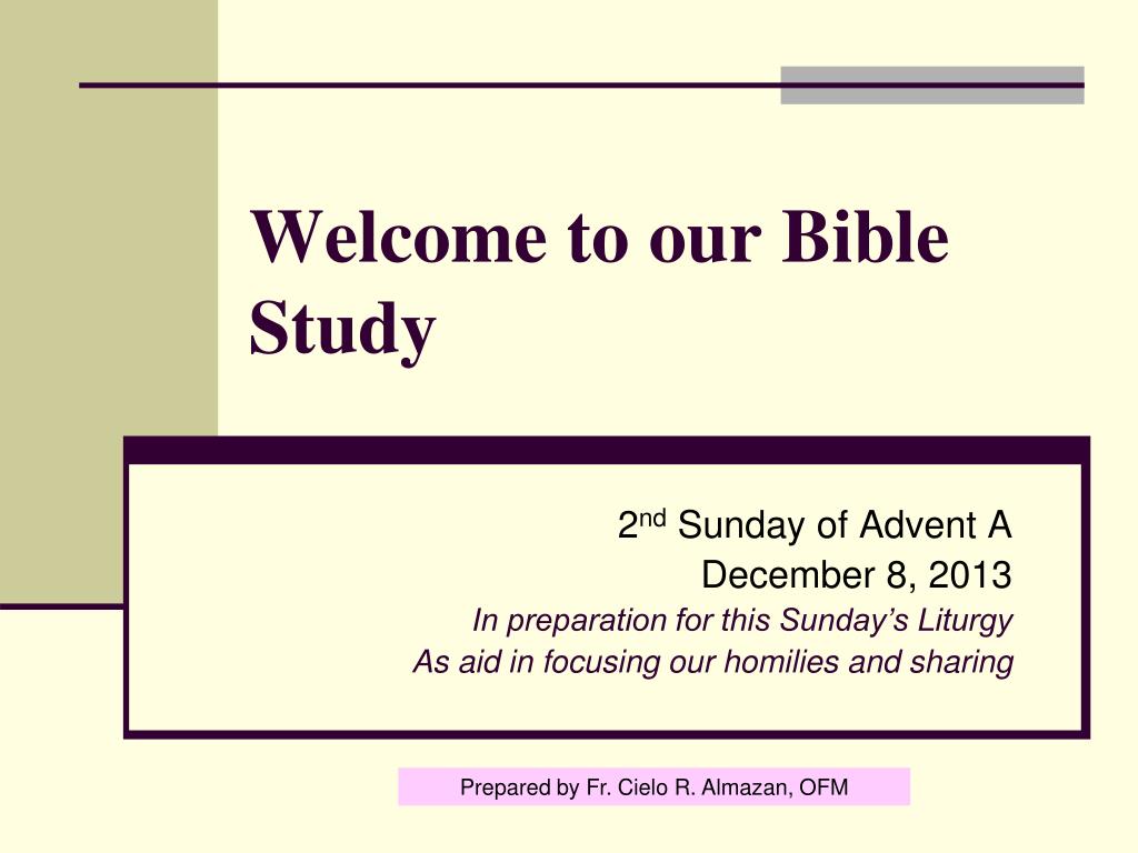 PPT - Welcome to our Bible Study PowerPoint Presentation, free download ...