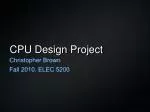 PPT - Introduction to CPU Design PowerPoint Presentation, free download ...