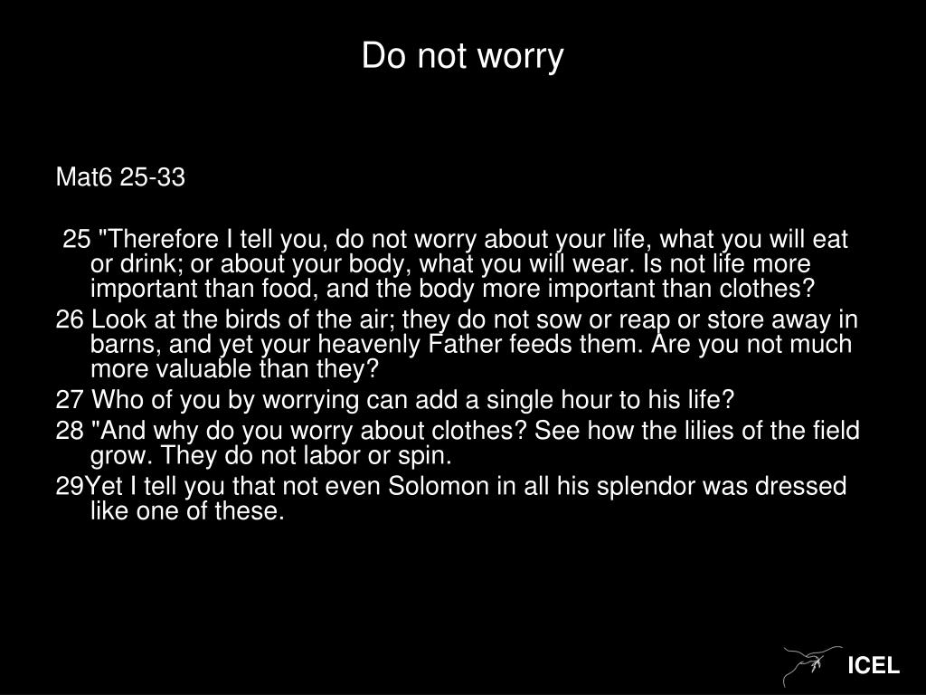 PPT - Do not worry PowerPoint Presentation, free download - ID:5120438