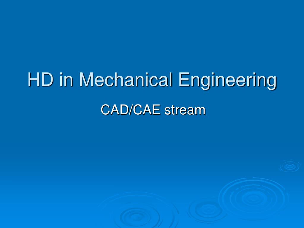 PPT - HD in Mechanical Engineering PowerPoint Presentation, free ...