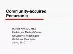 PPT - Community acquired pneumonia's PowerPoint Presentation, free ...
