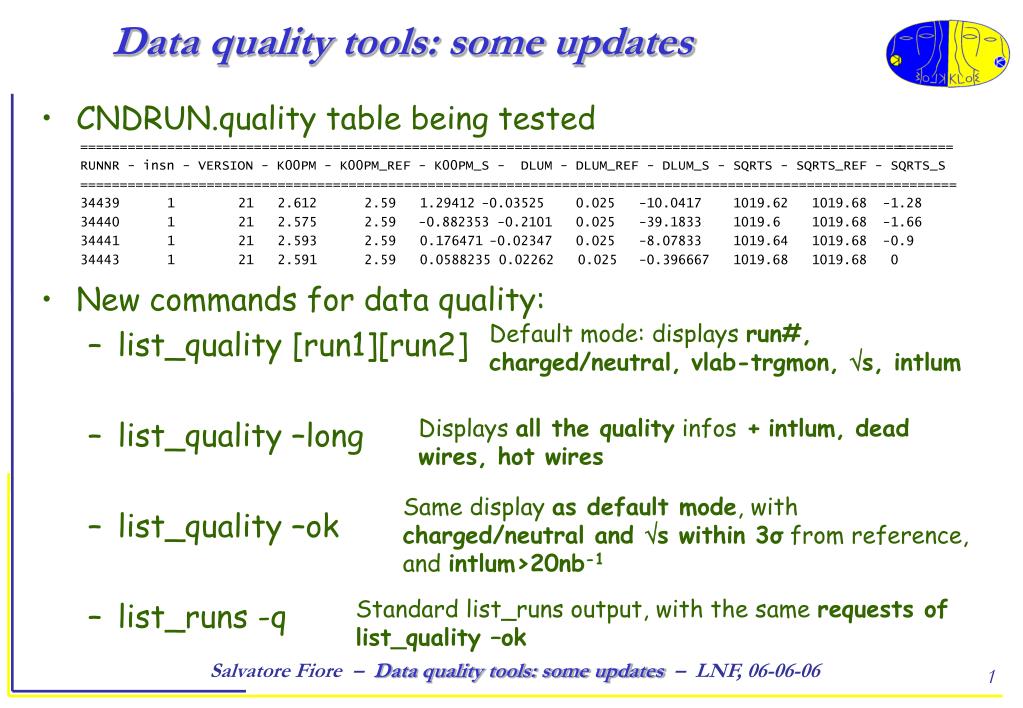 PPT - Data Quality Tools Update: Enhancing Data Integrity and ...