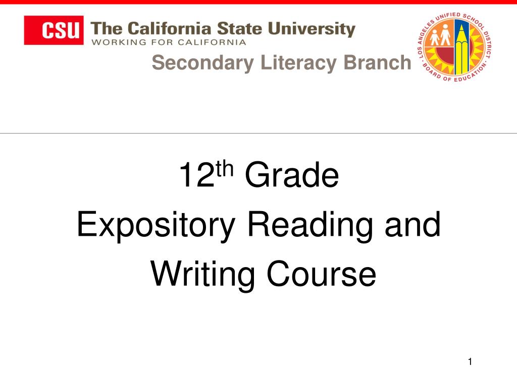 PPT - 12 th Grade Expository Reading and Writing Course PowerPoint ...