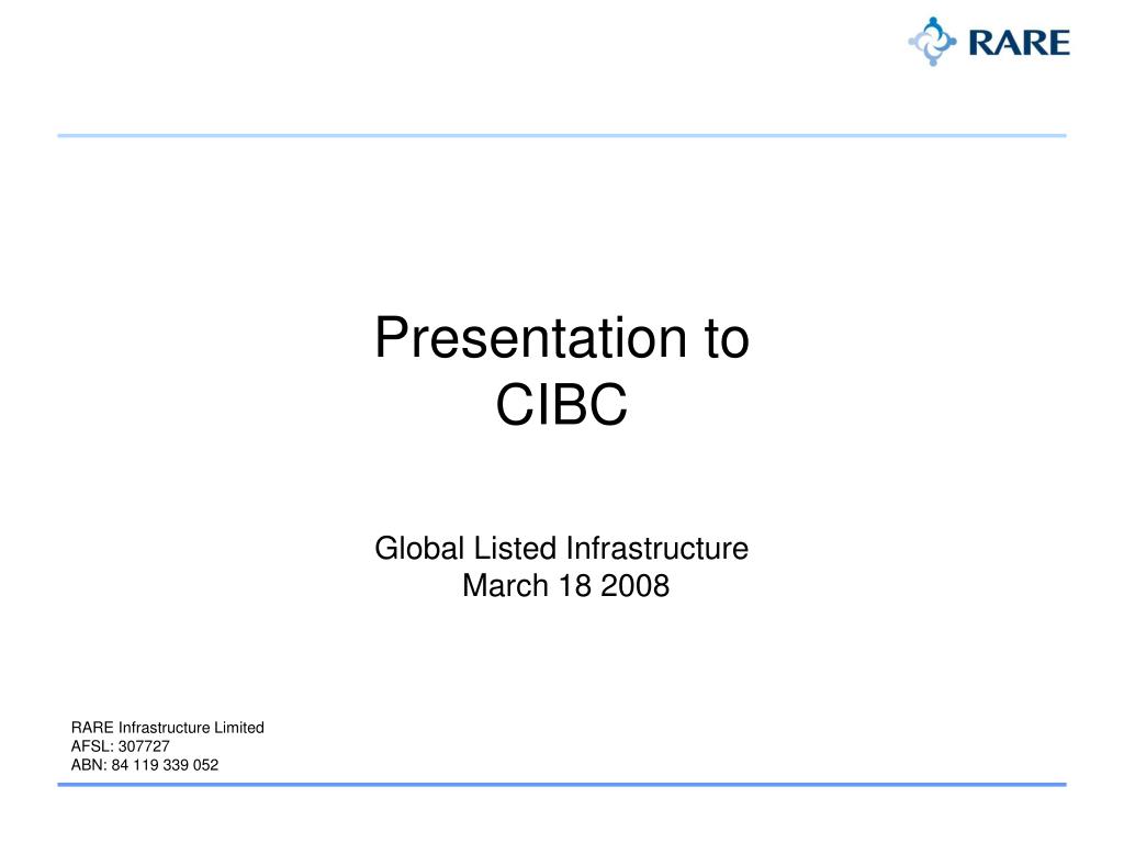 PPT - Presentation to CIBC PowerPoint Presentation, free download - ID ...