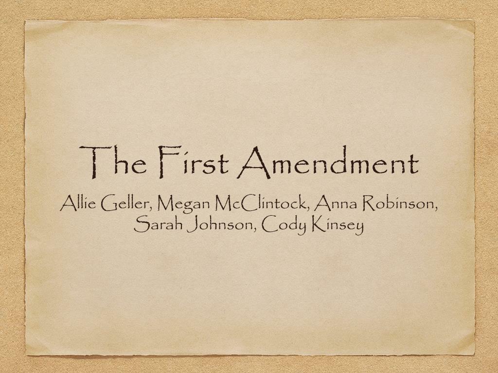 PPT - The First Amendment PowerPoint Presentation, free download - ID:5136064