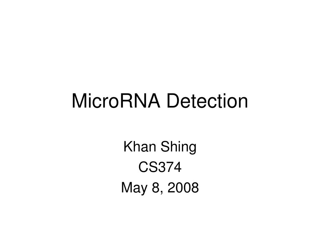 PPT - MicroRNA Detection PowerPoint Presentation, free download - ID ...
