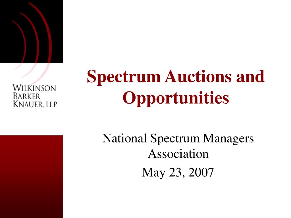 PPT - Spectrum Auctions and Opportunities PowerPoint Presentation, free ...
