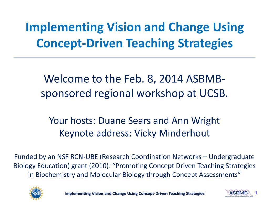 PPT - Implementing Vision and Change Using Concept-Driven Teaching ...