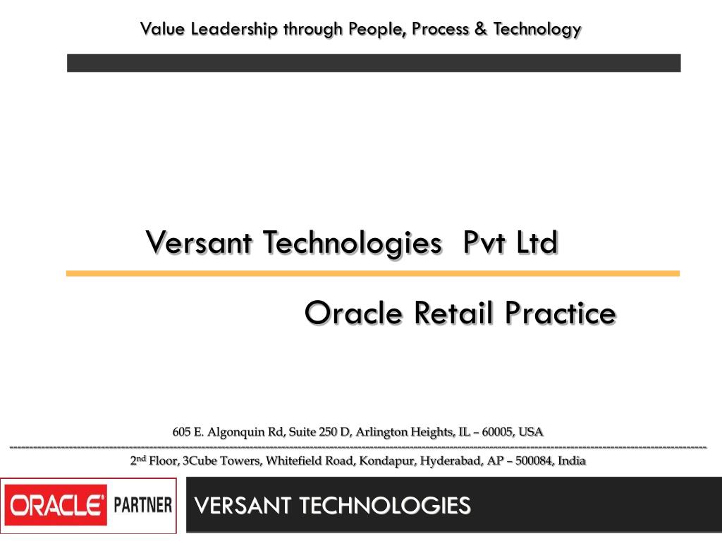 PPT - VERSANT TECHNOLOGIES PowerPoint Presentation, free download - ID ...