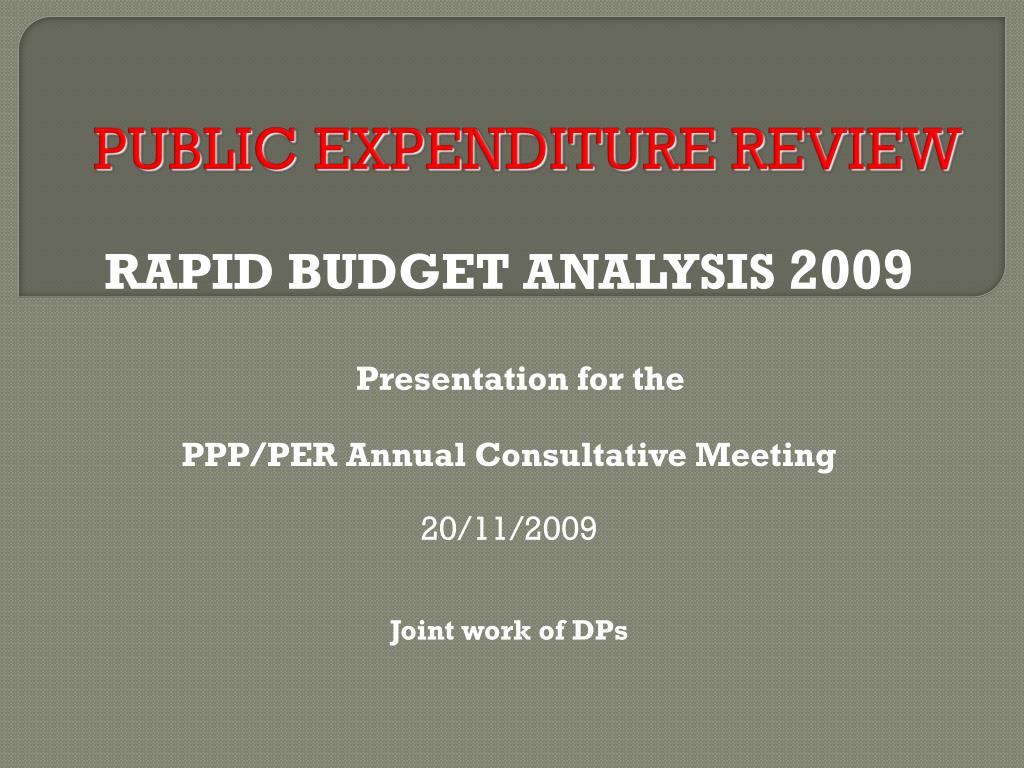 PPT - PUBLIC EXPENDITURE REVIEW PowerPoint Presentation, free download ...