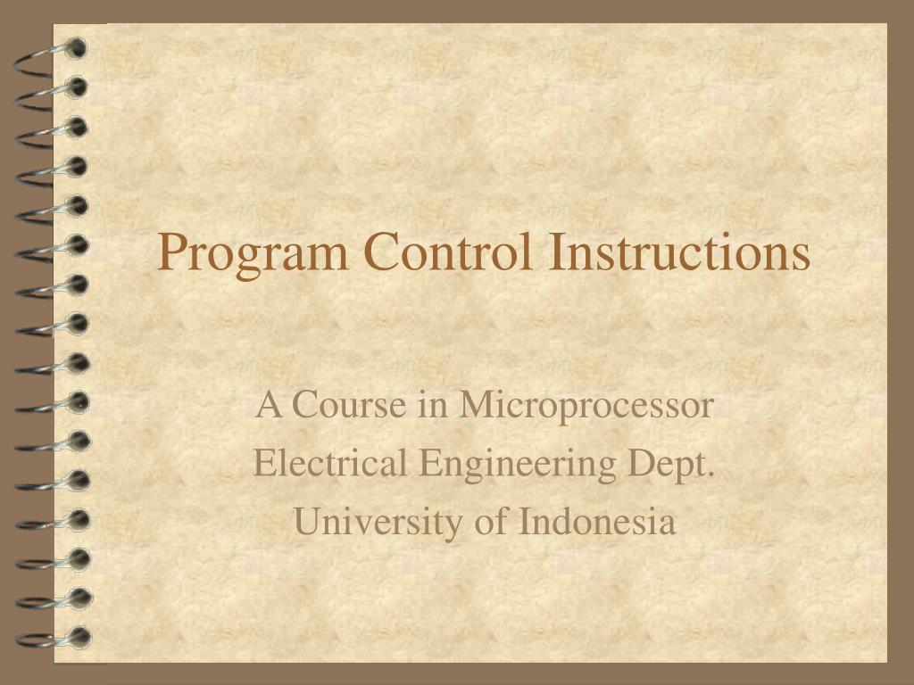 PPT - Program Control Instructions PowerPoint Presentation, free ...