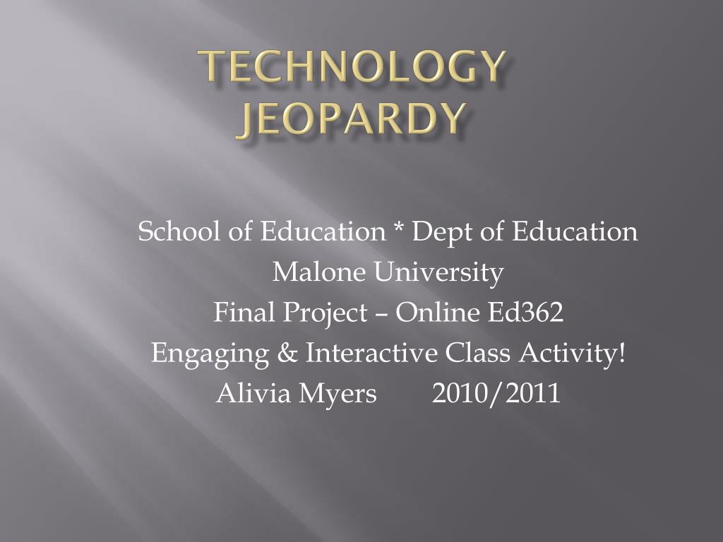 PPT - Technology Jeopardy PowerPoint Presentation, free download - ID ...