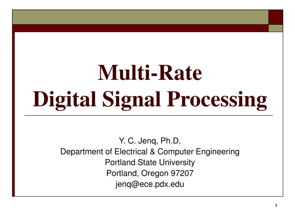 PPT - Multi-Rate Digital Signal Processing PowerPoint Presentation ...