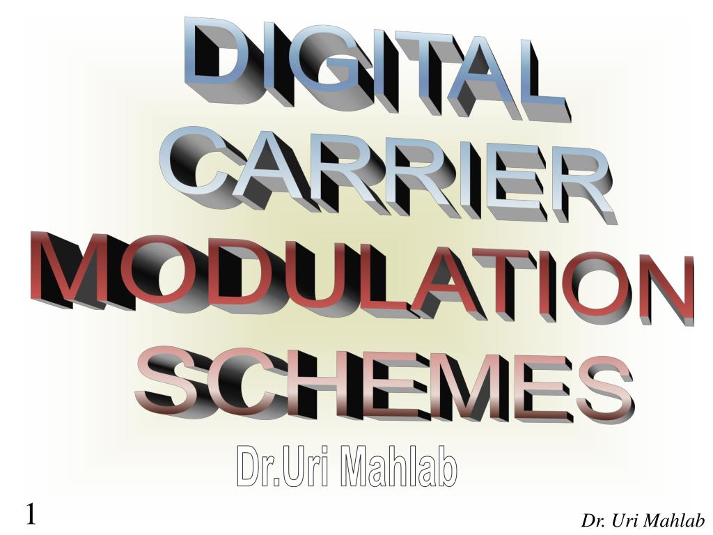 PPT - DIGITAL CARRIER MODULATION SCHEMES PowerPoint Presentation, free ...