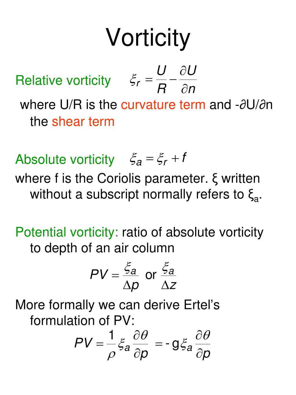 PPT - Vorticity PowerPoint Presentation, free download - ID:5151726