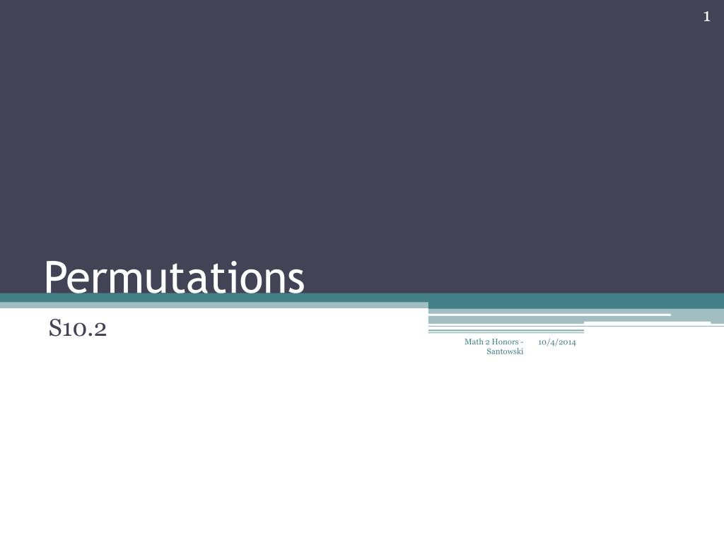 PPT - Permutations PowerPoint Presentation, free download - ID:5152082
