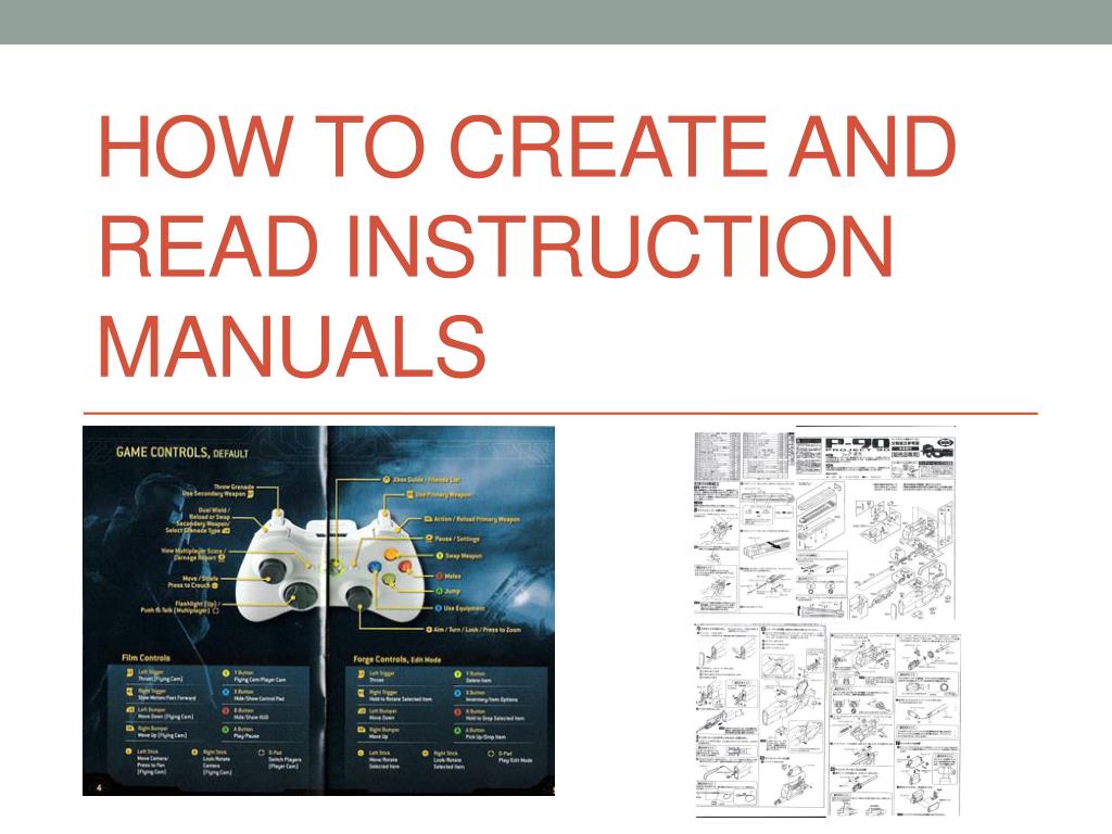 PPT - How to Create and read Instruction Manuals PowerPoint ...