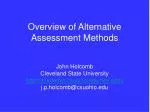 PPT - Alternative Assessment PowerPoint Presentation, free download ...
