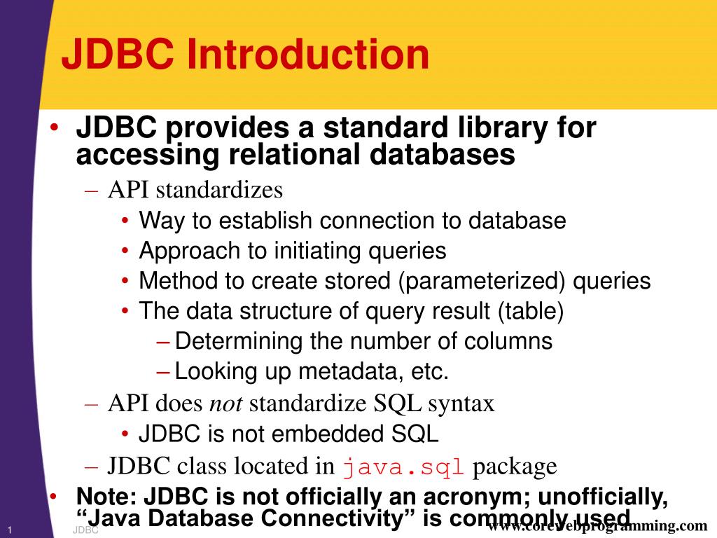 PPT - JDBC Introduction PowerPoint Presentation, free download - ID:5156122