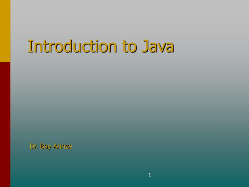 PPT - Introduction to Java PowerPoint Presentation, free download - ID ...